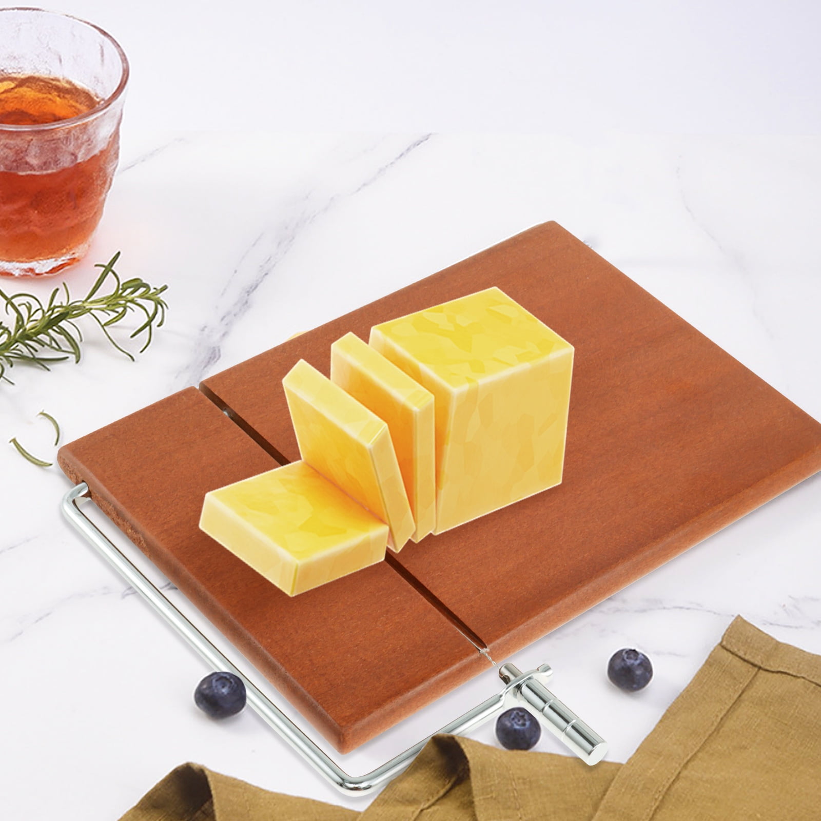 Wekvgz Cheese Slicer Cutter Versatile Slicers Board Stable Wood Cheese Slicers Board Time Saving ...