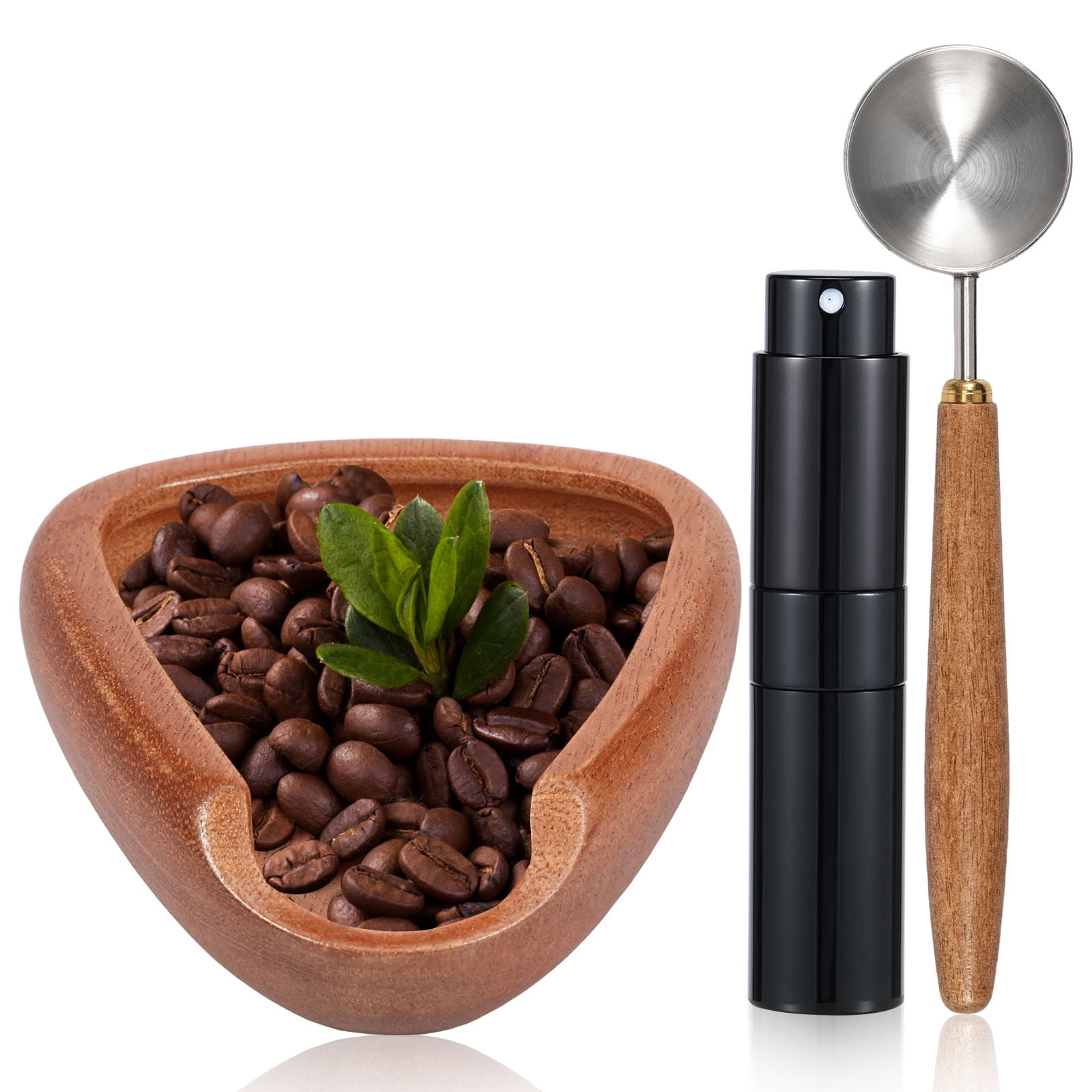 Wekvgz Coffee Dosing Cup Set Wood Coffee Bean Dosing Cup and Spray ...