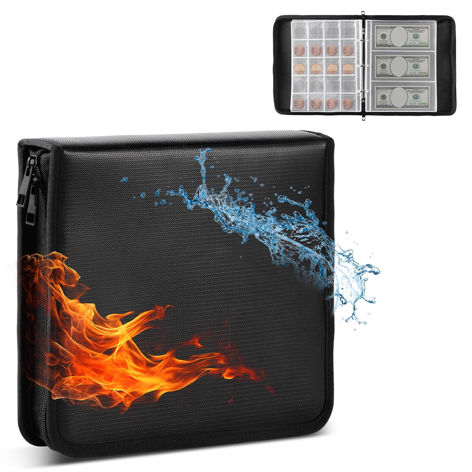 Wekvgz Coin Collection Album Holder Fireproof Large Capacity Coin ...