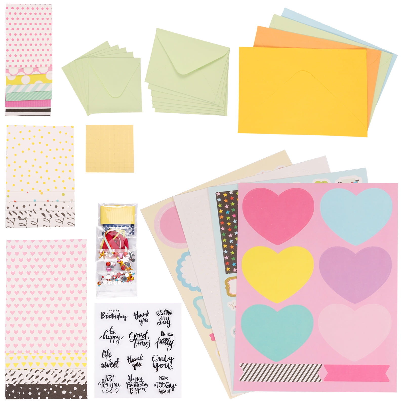 Wekvgz DIY Greeting Card Kits Includes 16 Cards 16 Envelopes with ...