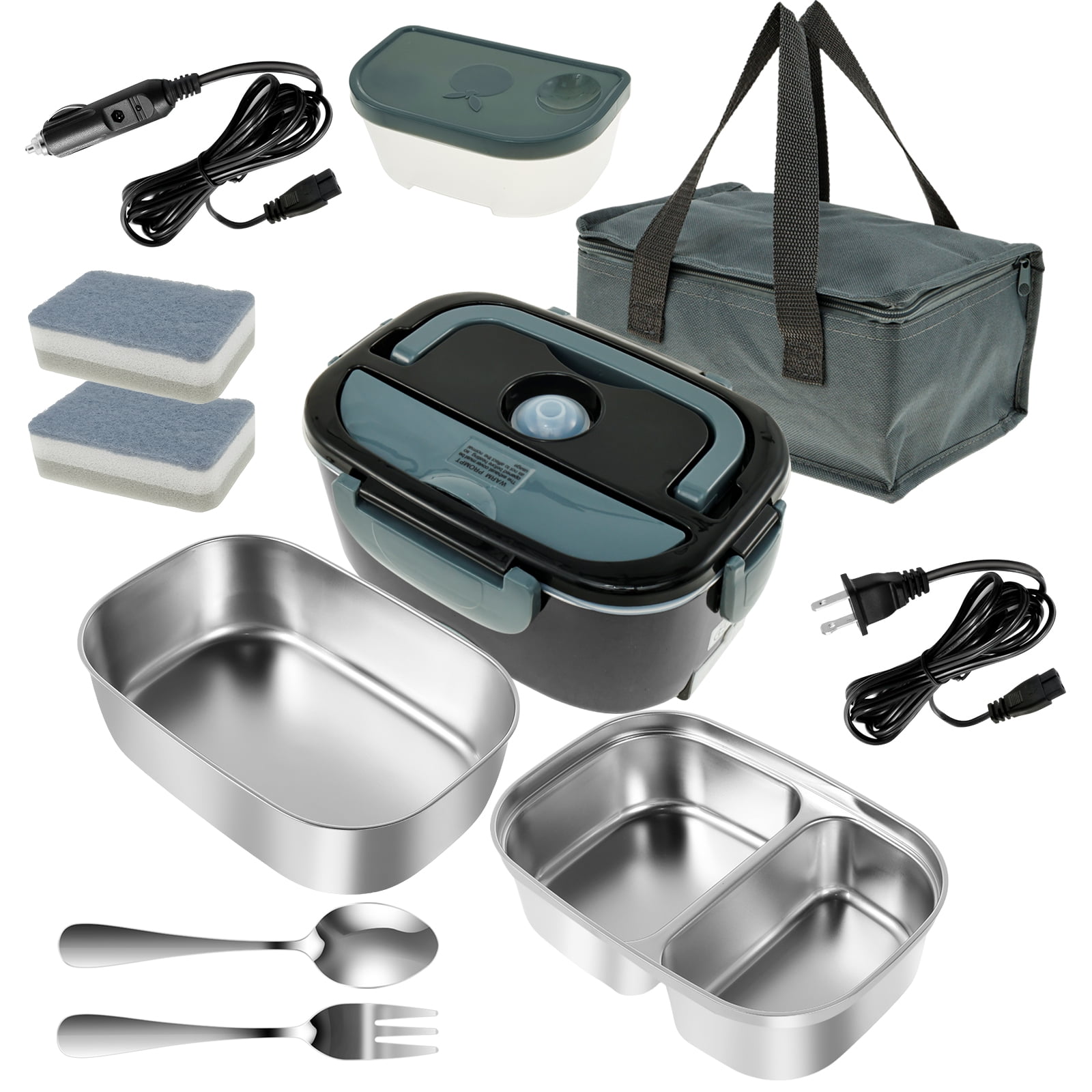 Wekvgz Electric Heated Food Box 80W US Leakproof Electric Food Warmer ...