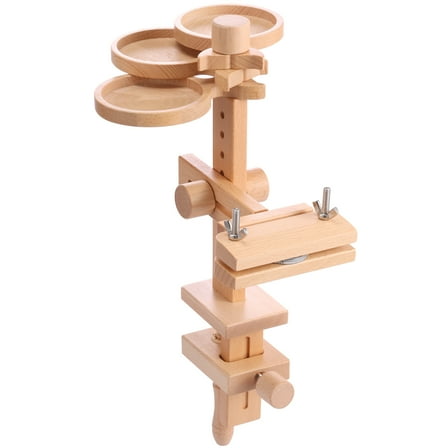 Adjustable Embroidery Hoop Holder with Clamp, Wooden Stitch Stand ...