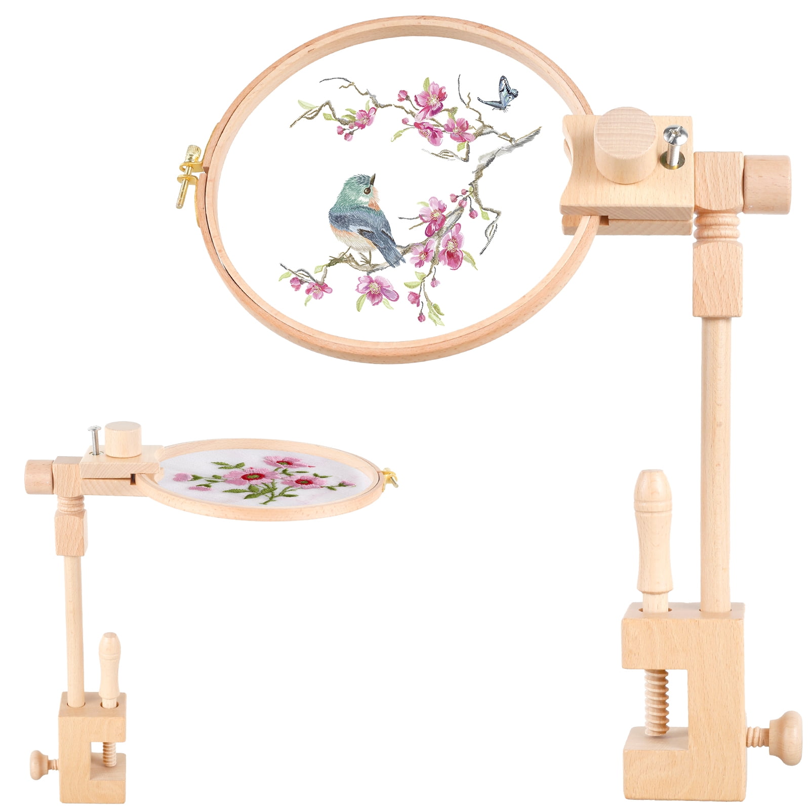Wekvgz Embroidery Stand Table Clamp 360 Degree Rotation Beech Cross ...