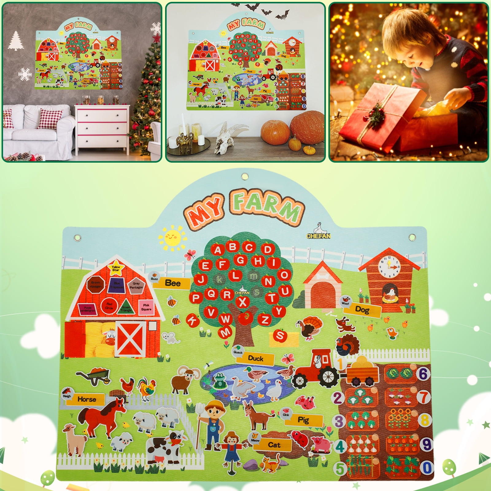 Wekvgz Felt Board Story Set Farm Theme Felt Story Board Early ...