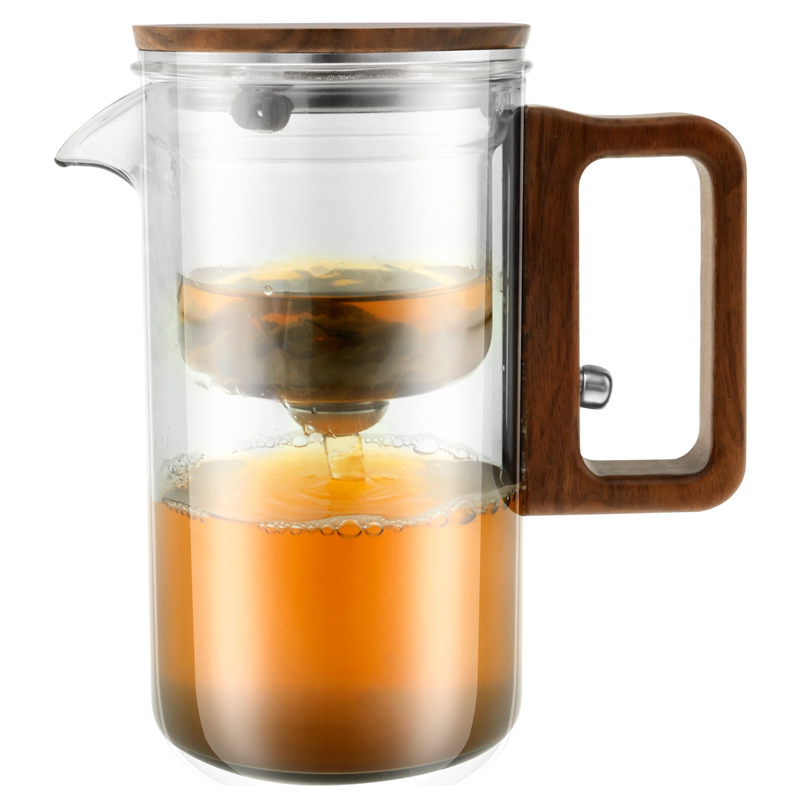 Wekvgz Glass Teapot with Strainer Innovative Water Separation Glass ...