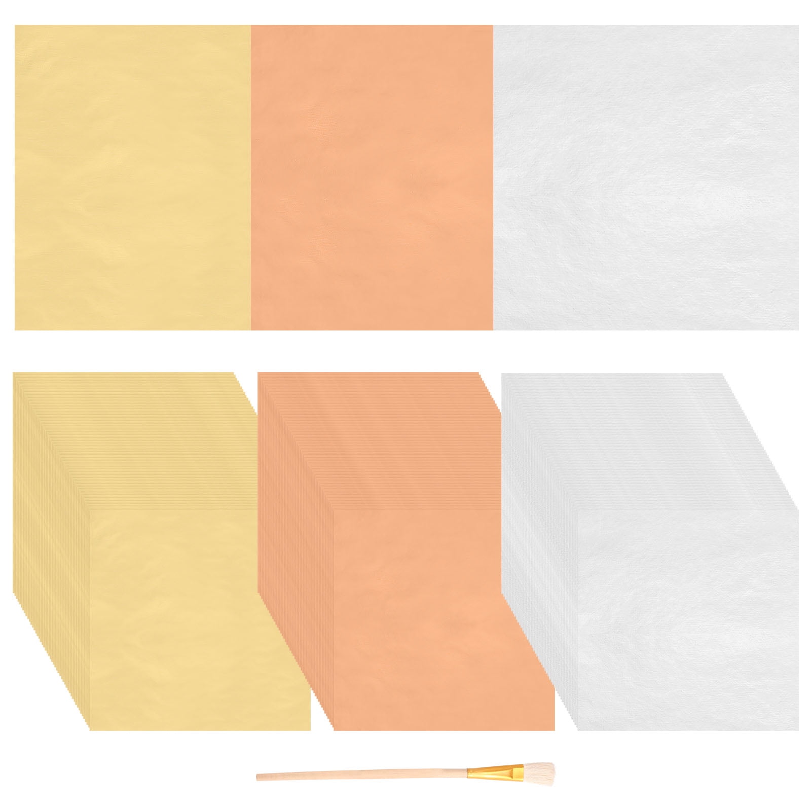 Wekvgz Gold Leaf Sheets Vibrant Color Gold Foil Sheets Easy to Use ...