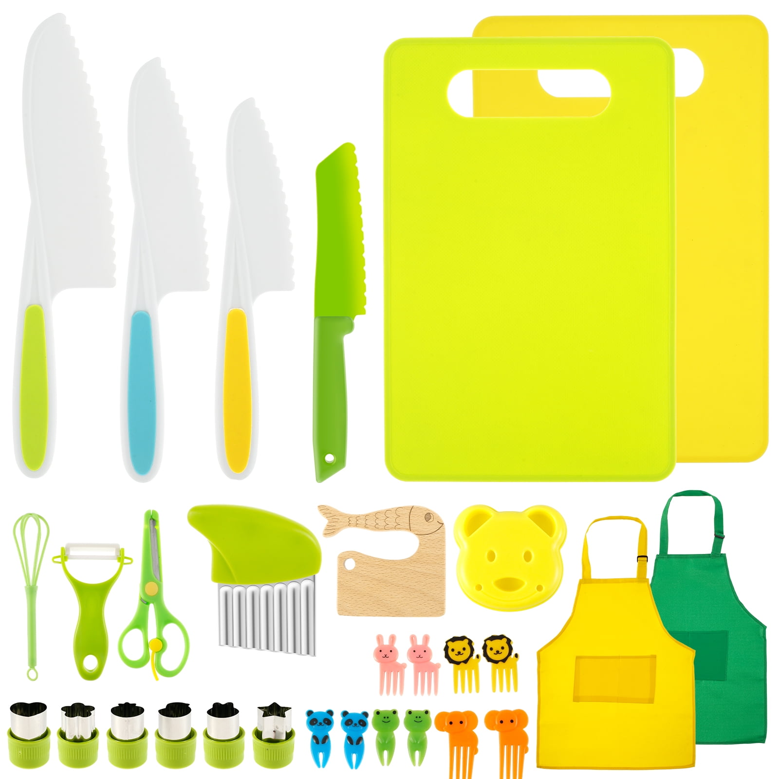 Wekvgz Kids Cooking Set Safe Kids Cutter Set Montessori Kids Kitchen ...