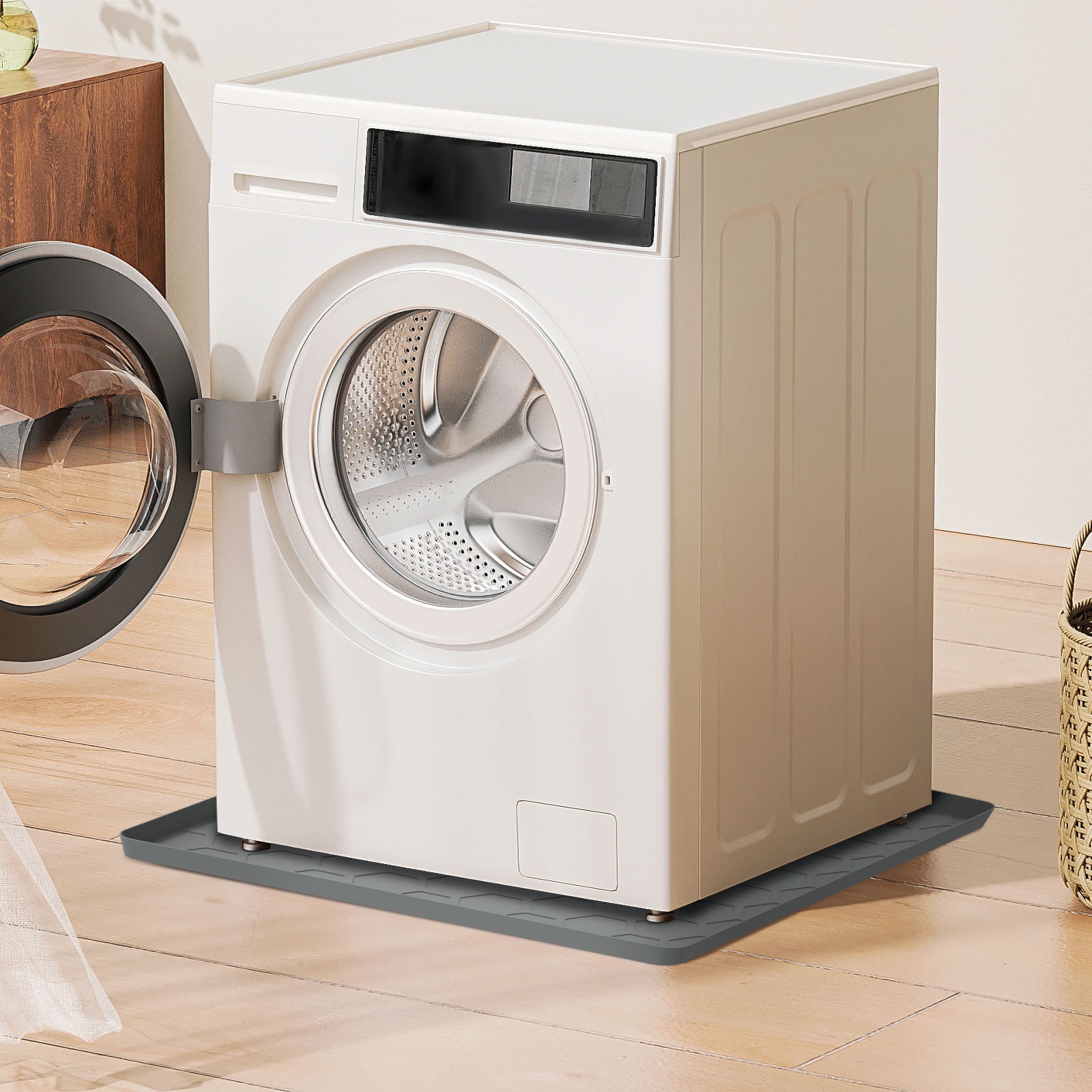 Wekvgz Mini Fridge Silicone Mat with 0.6 Inch Raised Edges Non Slip ...