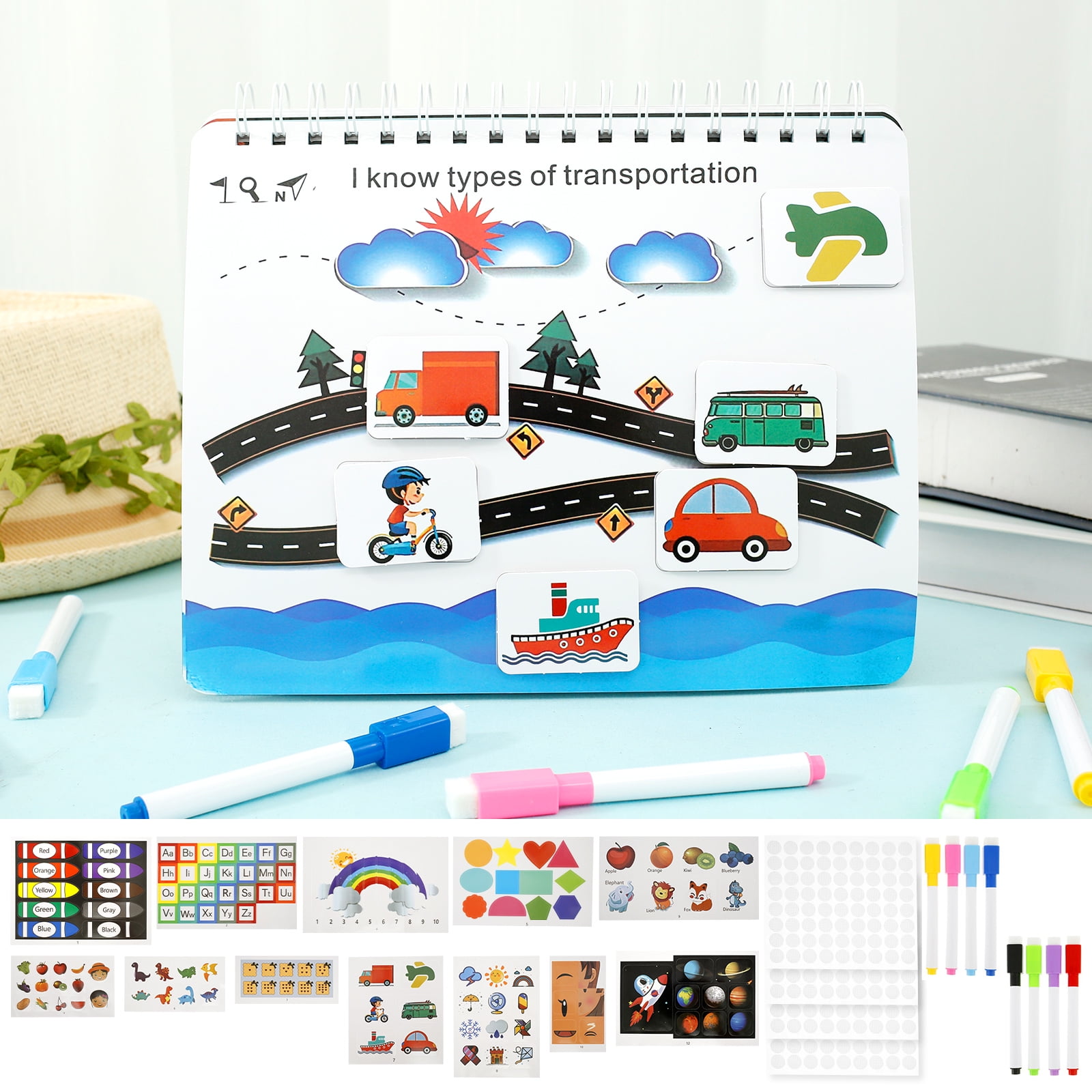 Wekvgz Montessori Busy Book Preschool Learning Activities Educational ...