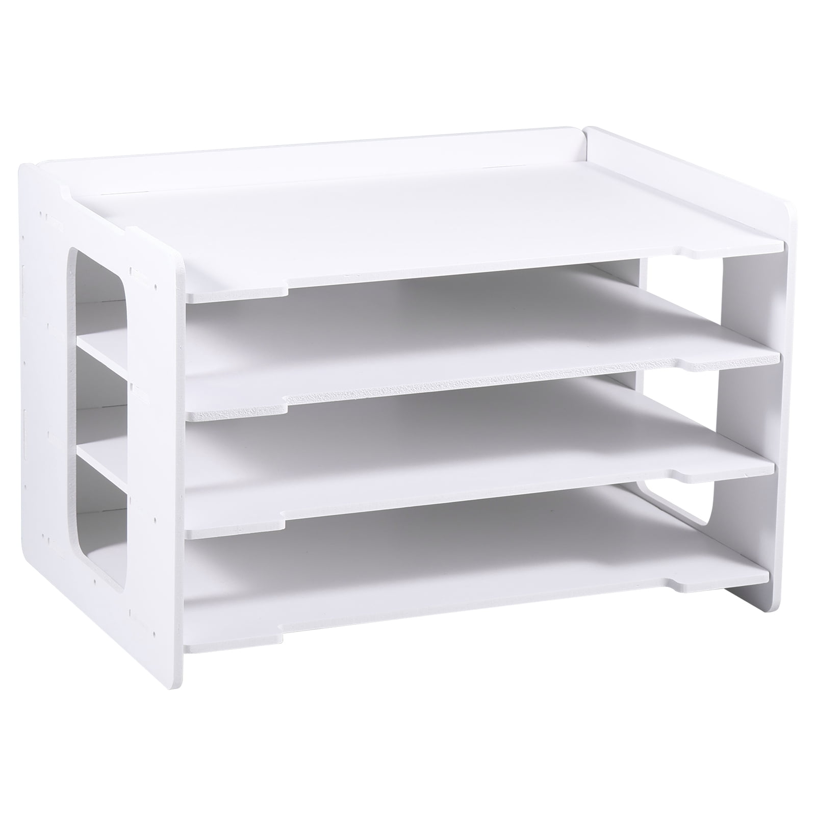 Wekvgz PVC Paper Storage Holder Multi Tier File Organizer Notched ...