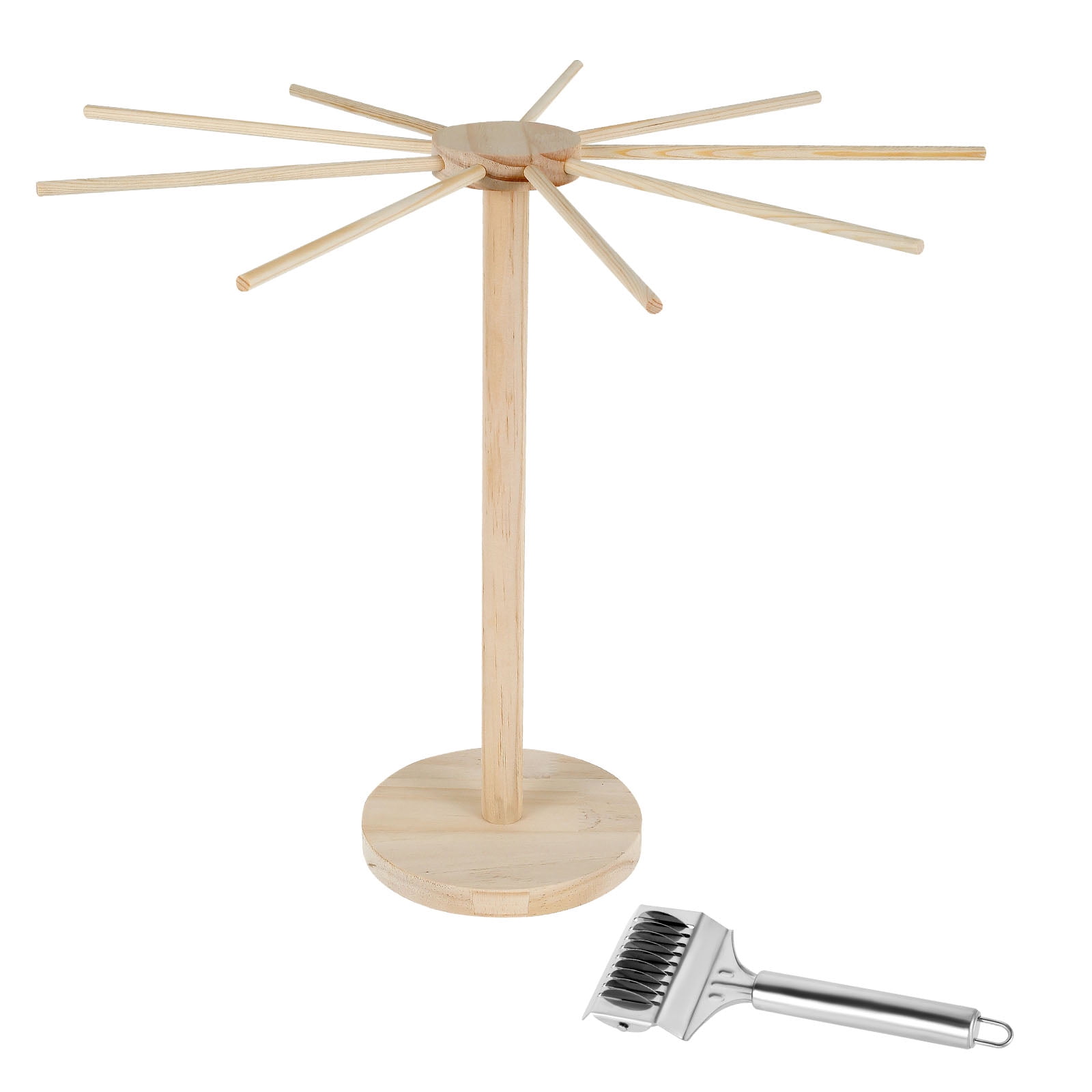 Wekvgz Pasta Drying Rack Compact Spaghetti Dryer Stand Detachable Wood ...