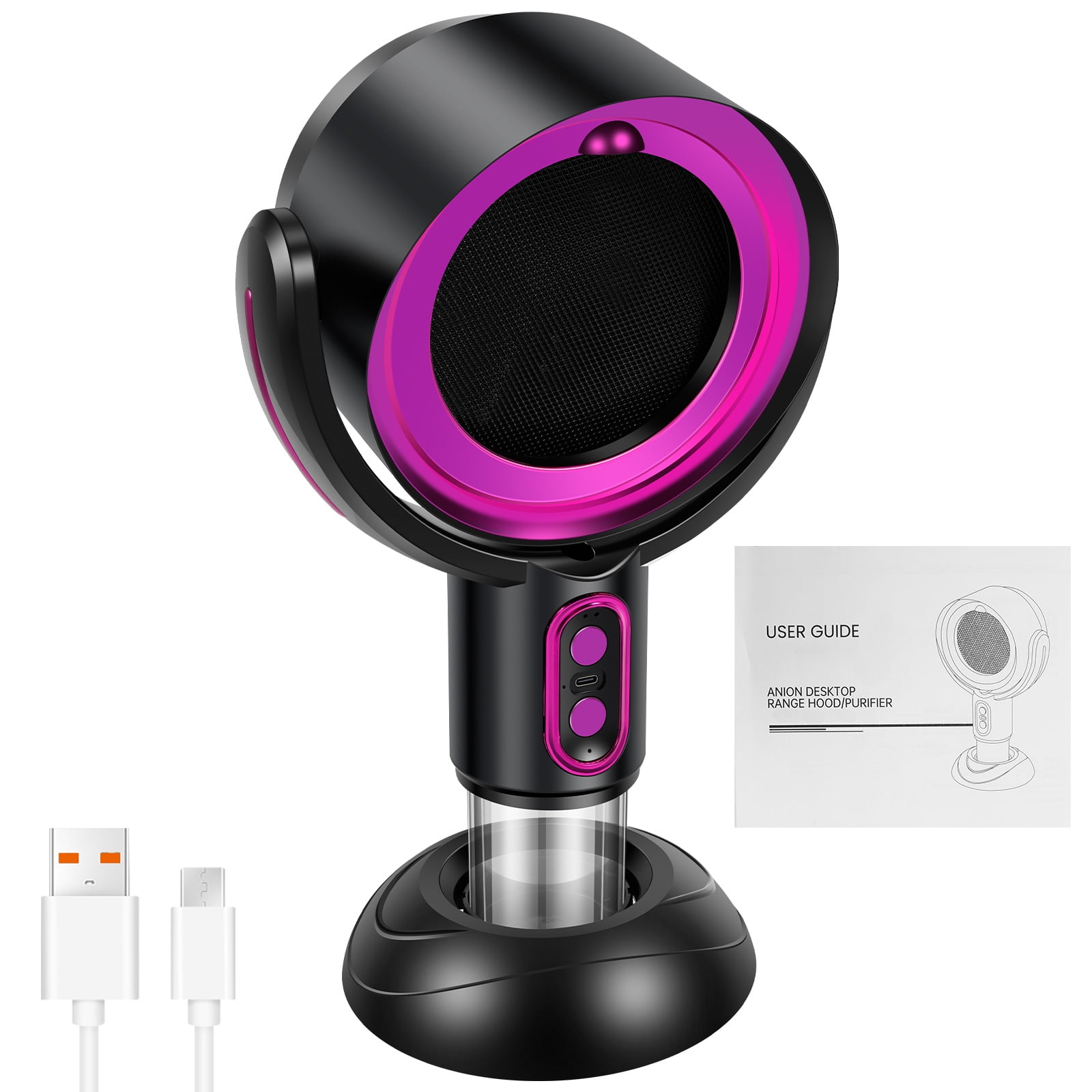 Wekvgz Portable Range Hood 2 Speeds Desktop Range Hood USB Plug in ...