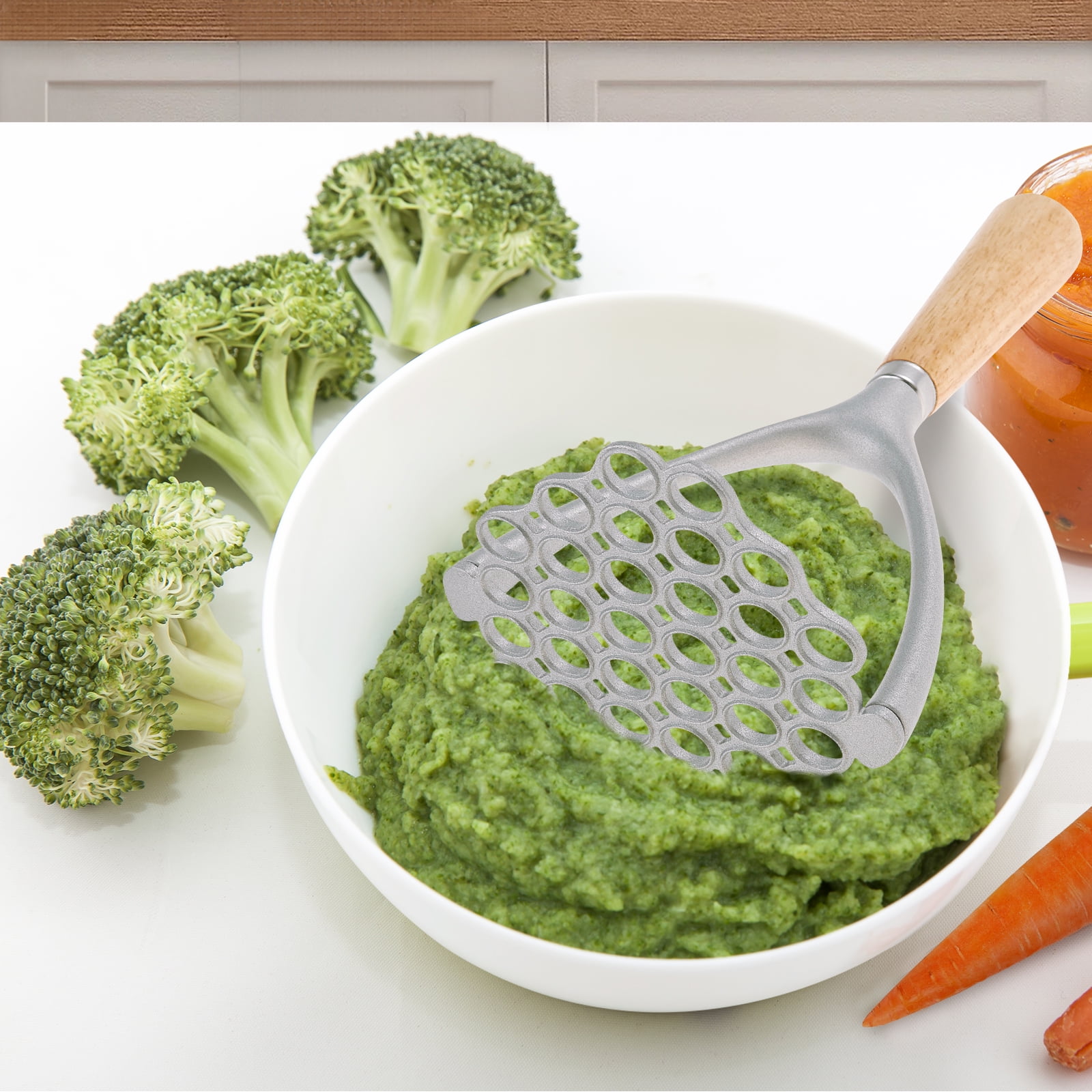 Wekvgz Potato Masher with Ergonomic Handle Non Stick Potato Press ...