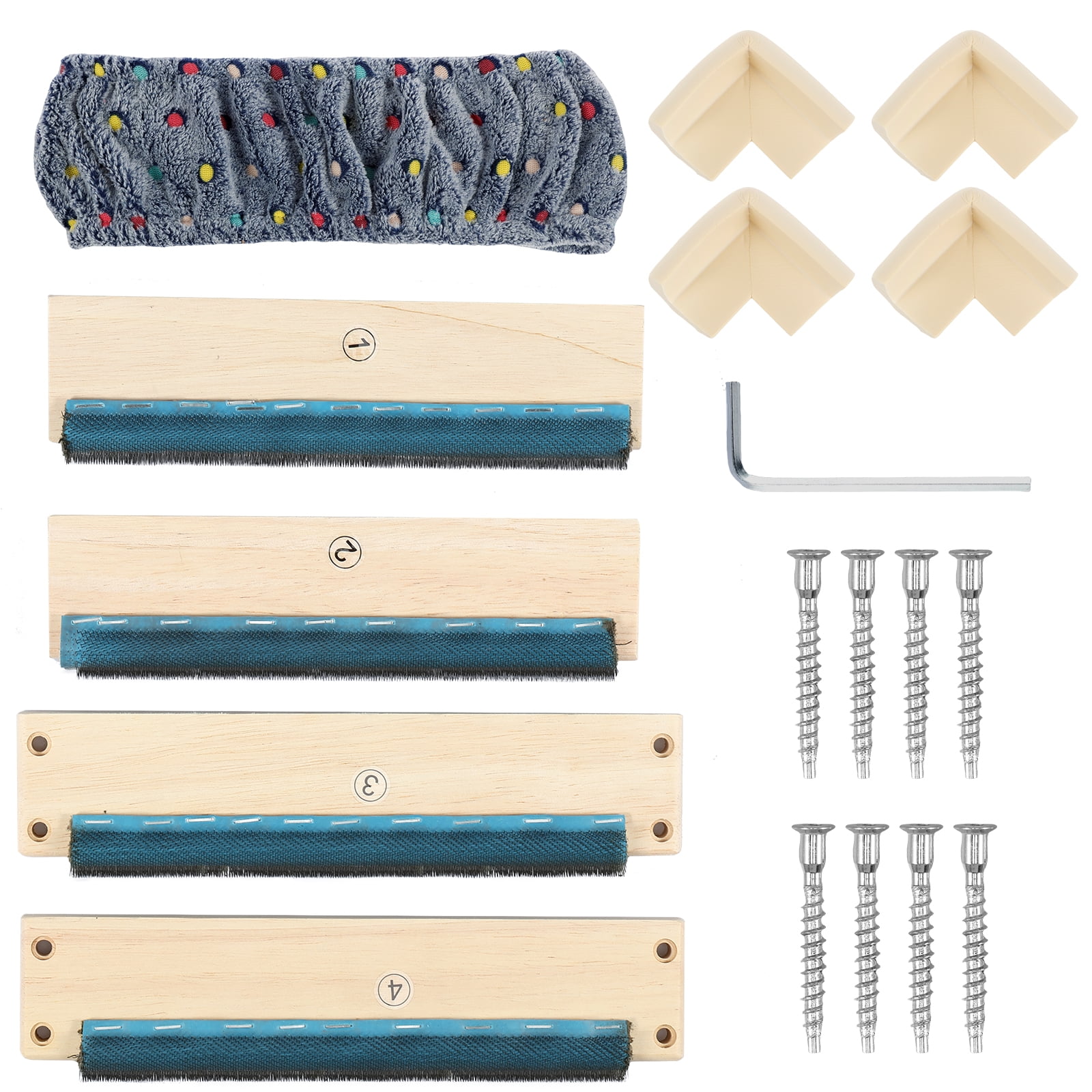 Wekvgz Punch Needle Frame Wood Gripper Strip Frames Square Rug Hooking ...