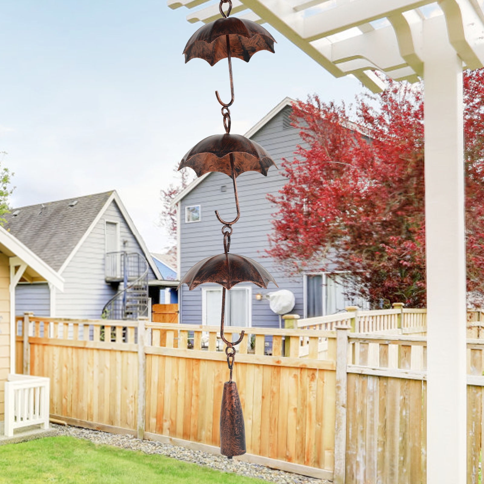 Wekvgz Rain Chain Decorative 45inch Metal Gutter Chain Vintage Gutter ...