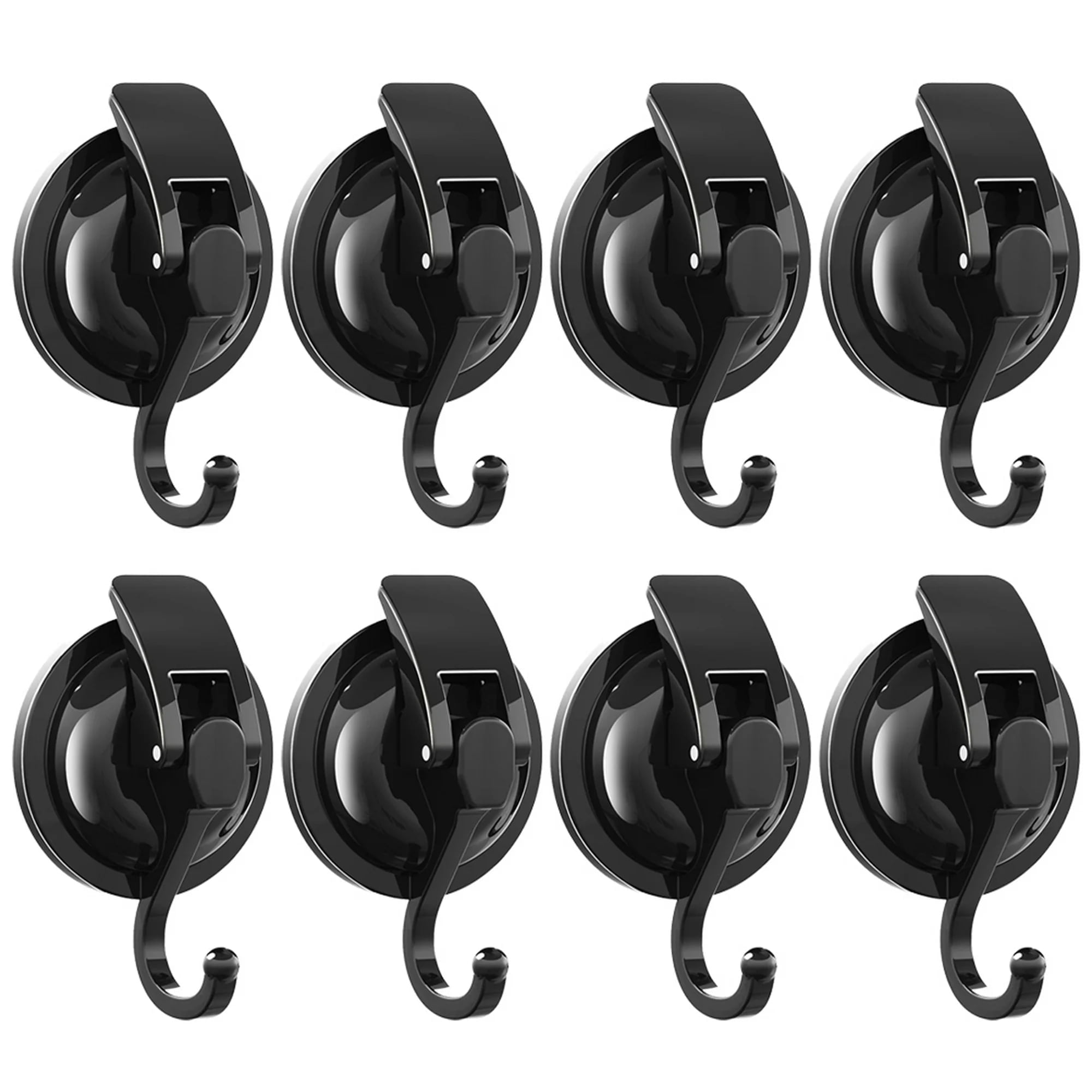 Wekvgz Removable Suction Cup Hooks (8 Pack) , Silver-Plated Heavy Duty ...