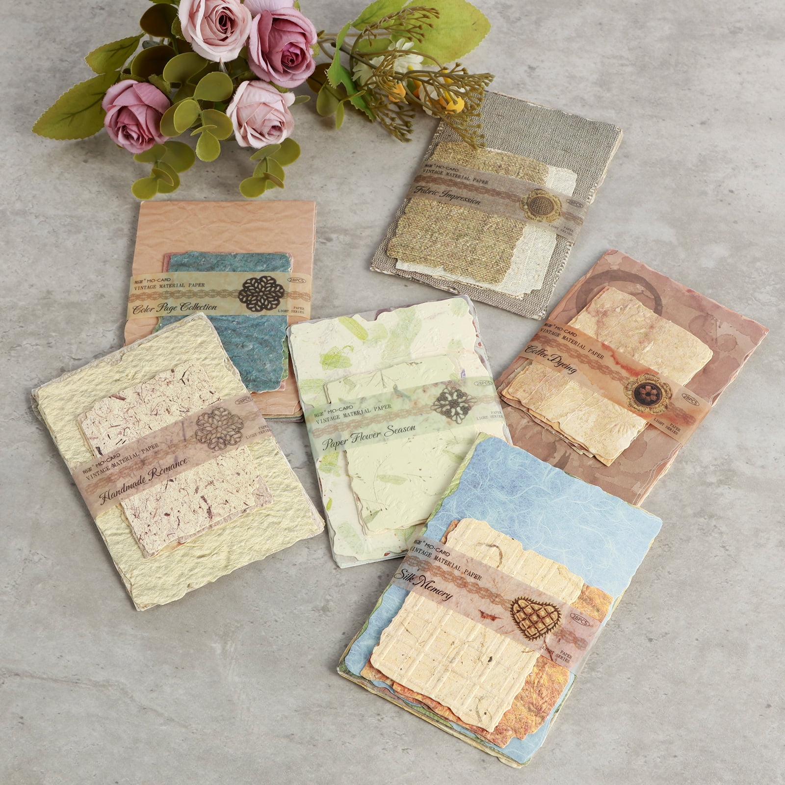 Wekvgz Scrapbook Paper Embossed Textured Paper 168 Sheets Cuttable ...