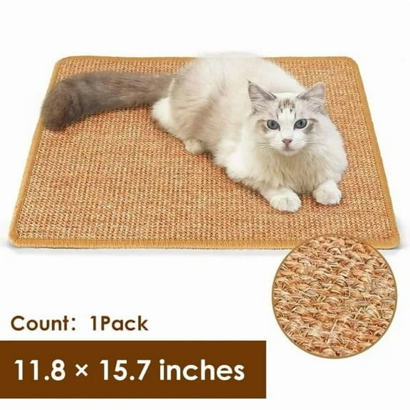 Cat Scratching Post - Beechwood Base, 26.8" Natural Sisal Woven Cat ...
