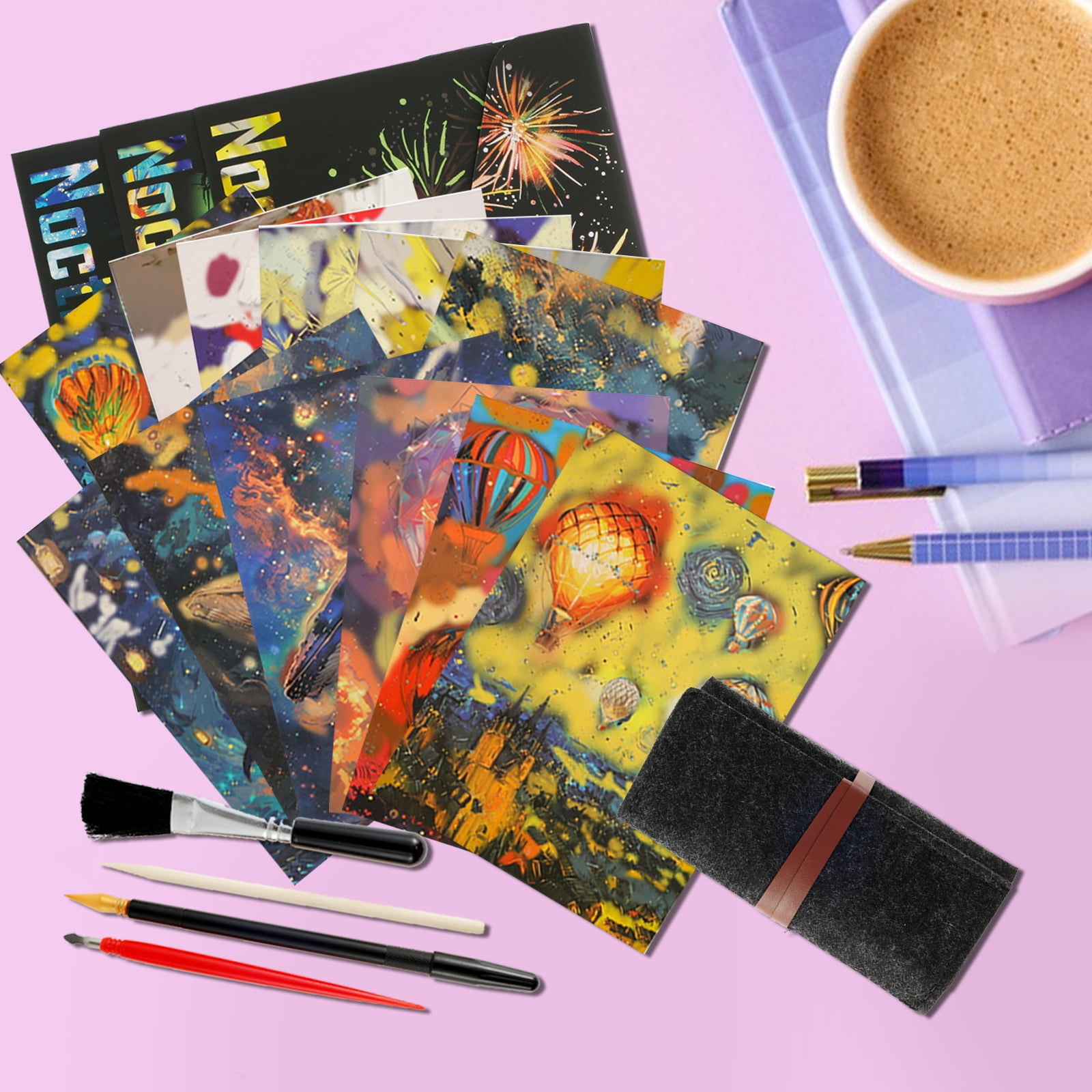 Wekvgz Scratch Rainbows Painting Adults Kids Creative DIY Handmade Art ...