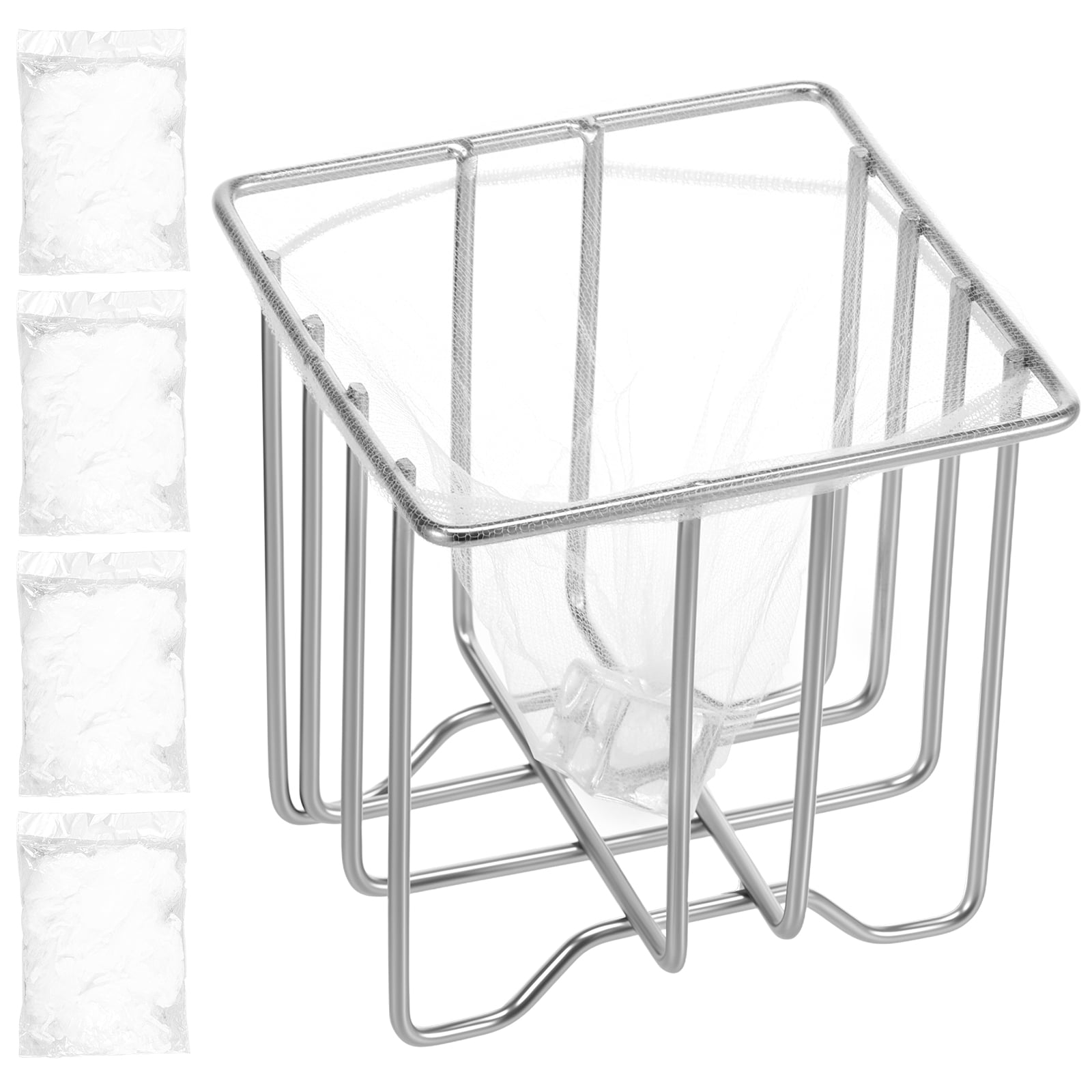 Wekvgz Sink Strainer Basket with 200 Sink Strainer Net Bags Stainless ...