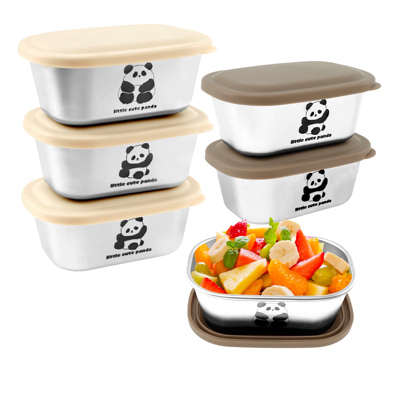 Wekvgz Stainless Steel Snack Containers Portable Safe Food Container ...