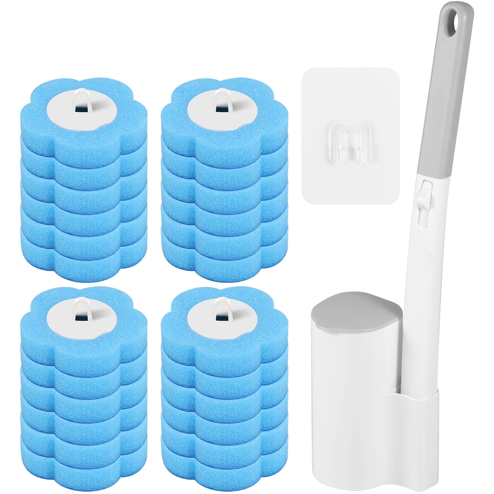 Wekvgz ToiletWand Cleaning Kit, 24 Disposable Brush Refills, Long ...