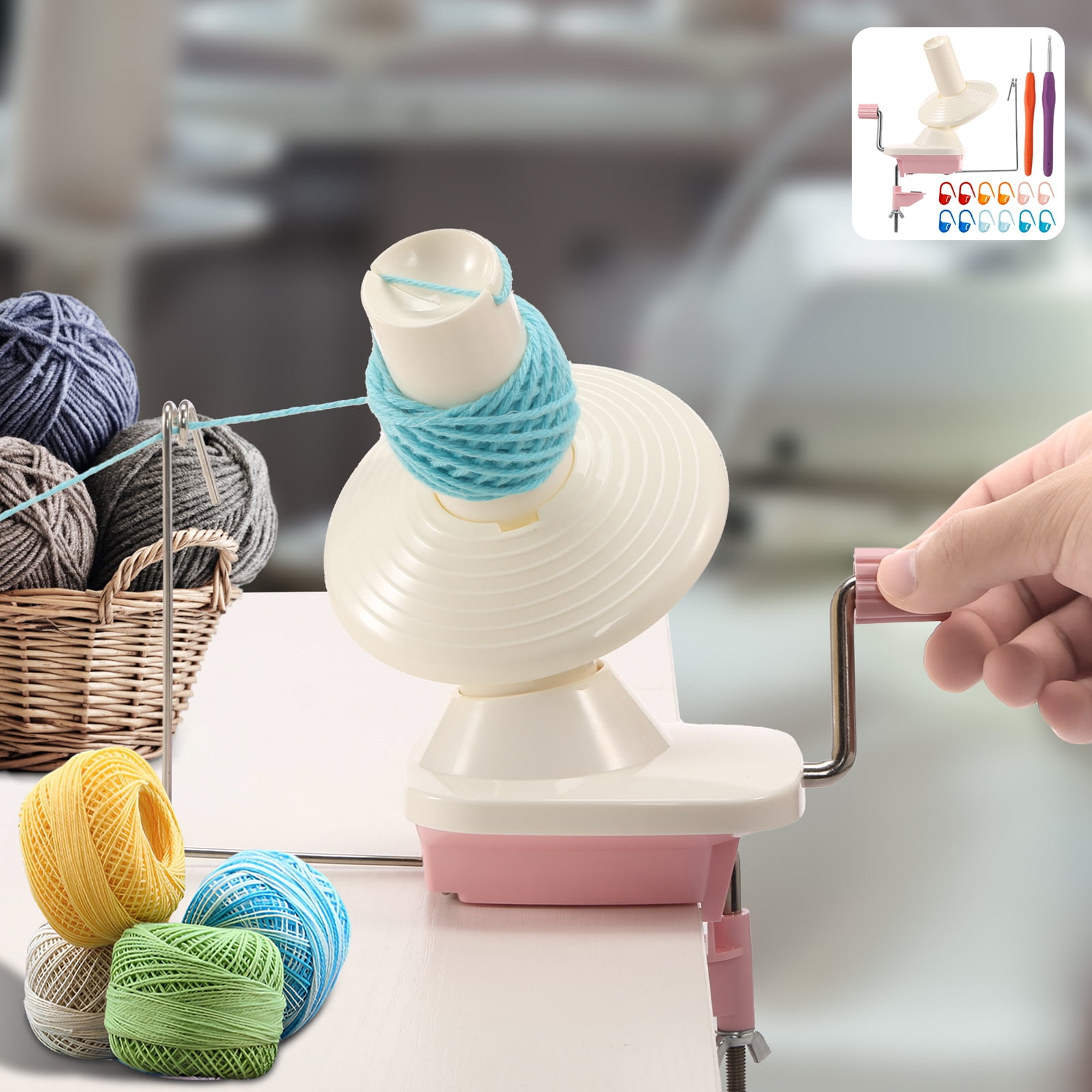 Wekvgz Yarn Winder Efficient Yarn Ball Winder with Knitting Markers and ...