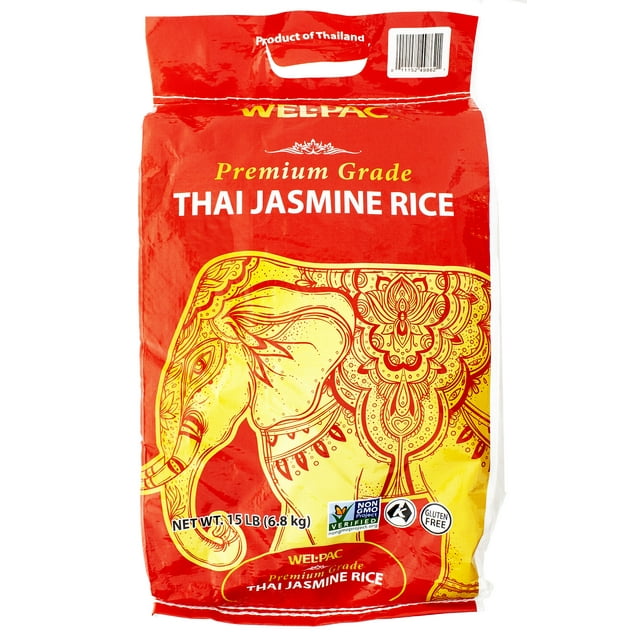 Wel-Pac Premium Grade Thai Jasmine Rice, 240 oz, Gluten free. Non GMO ...