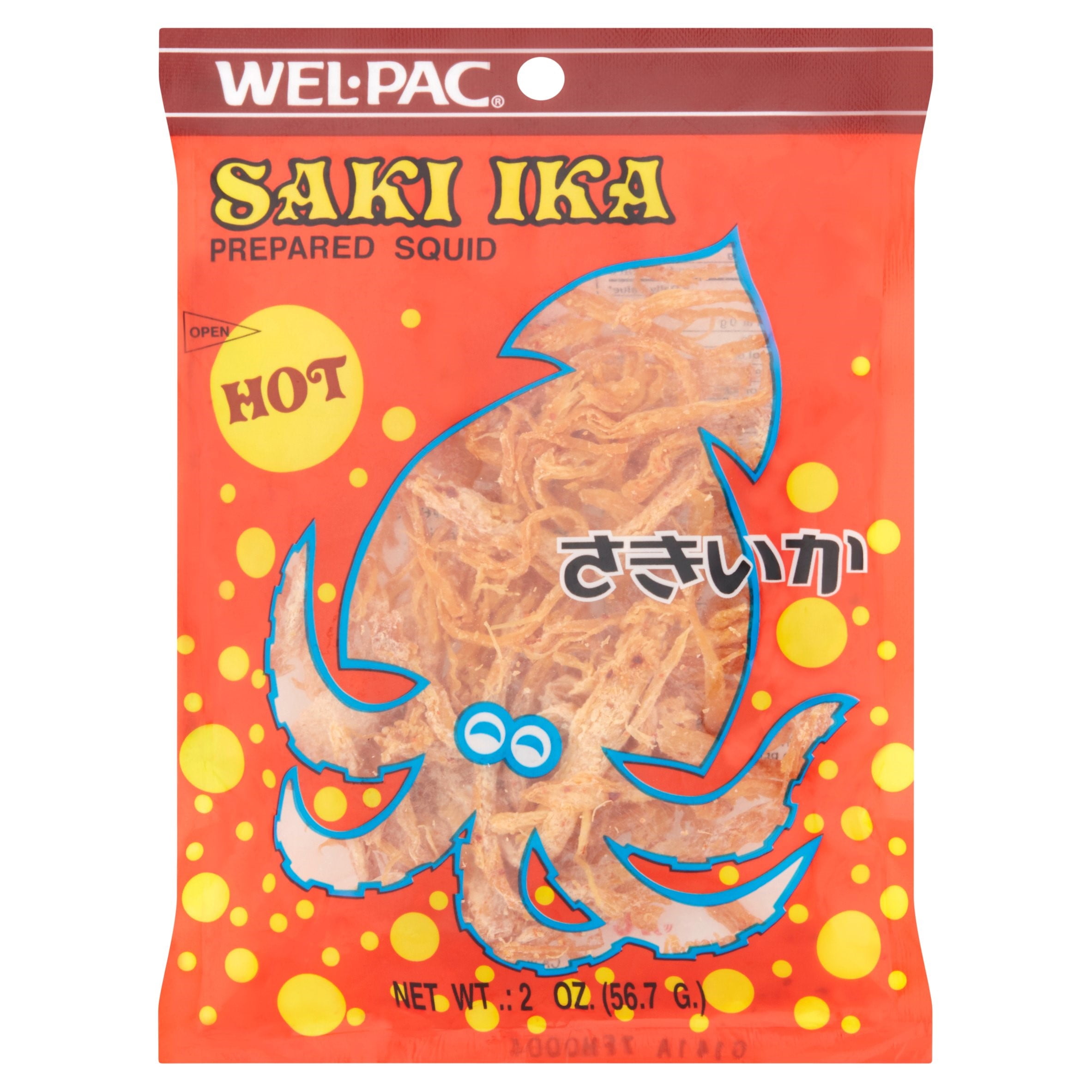 Wel Pac Saki Ika Spicy Hot Prepared Squid Food, 2 oz - Walmart.com