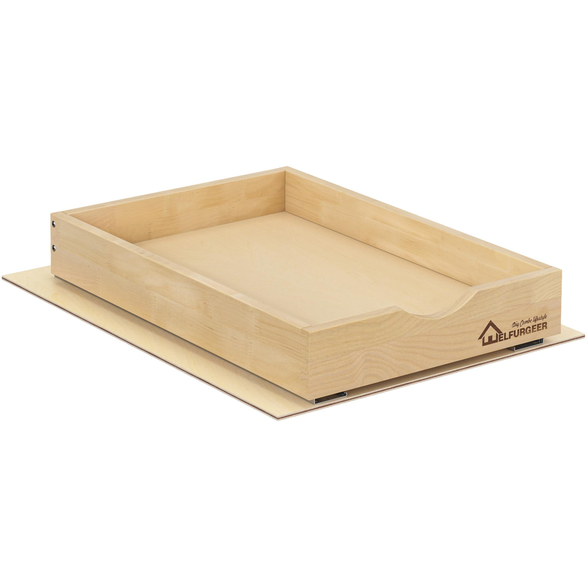WelFurGeer Soft Close Pull Out Drawers for Cabinets, 14" W x 22" D Pull ...