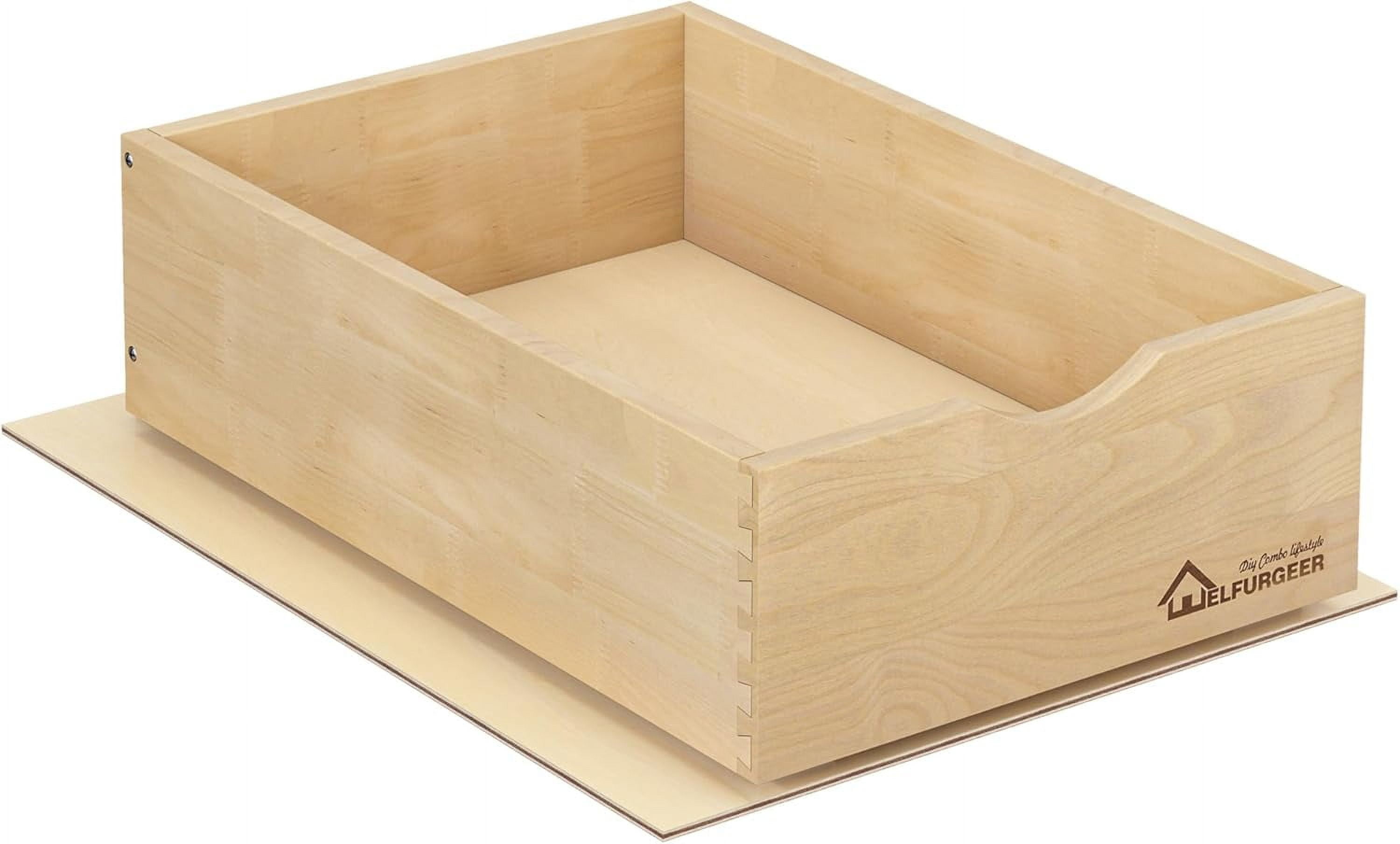WelFurGeer Soft Close Pull Out Drawers for Kitchen Cabinets, 14" W x 22 ...