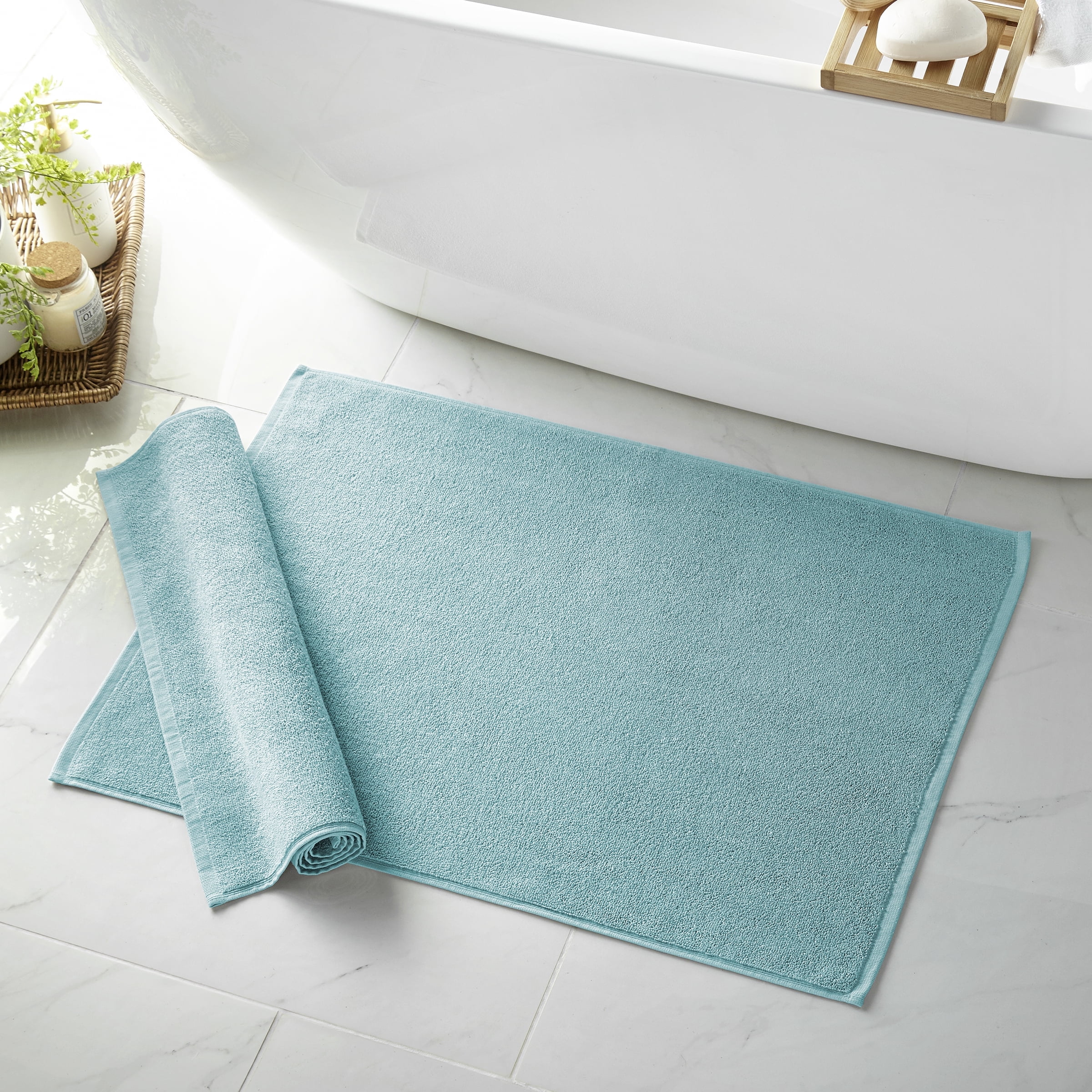 WelHome 2 Piece Bath Mat Set, 100% Cotton Floor Towels, 20" x 30 ...