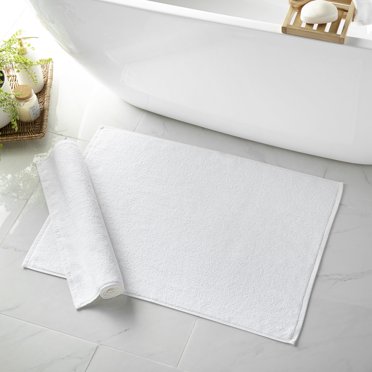Host & Home Cotton Bath Rug, Stylish Textured Woven Design, Slip ...