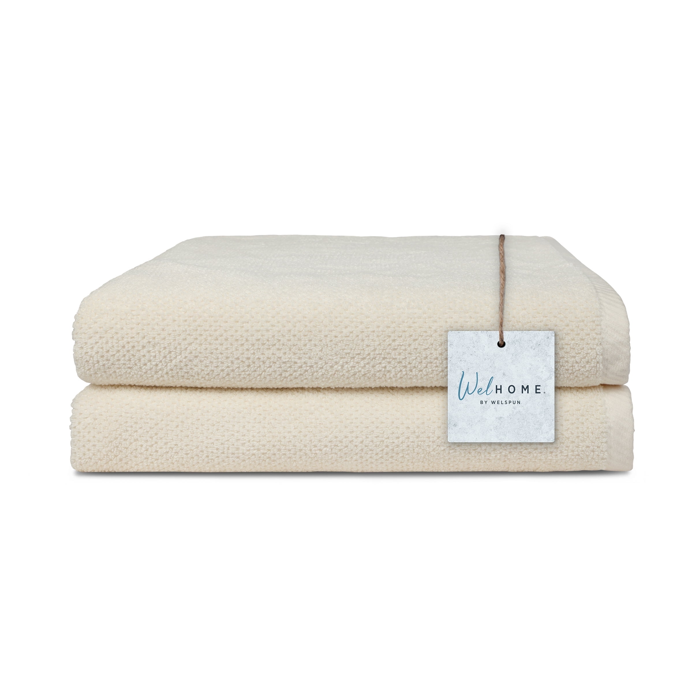 WelHome Premium Performance 2 Piece Towels Set, 100% Cotton, 600 GSM, 2 ...