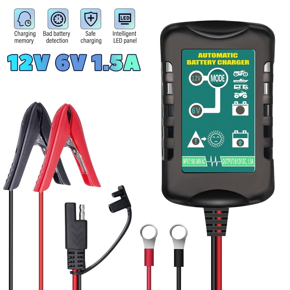 Welan 12V/6V Smart Battery Tender, 1.5A Battery Charger and Maintainer ...