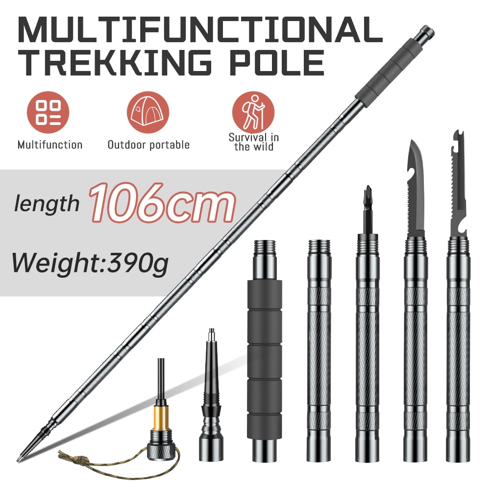 Welan Collapsible Trekking Poles - Adjustable Multifunction Hiking ...