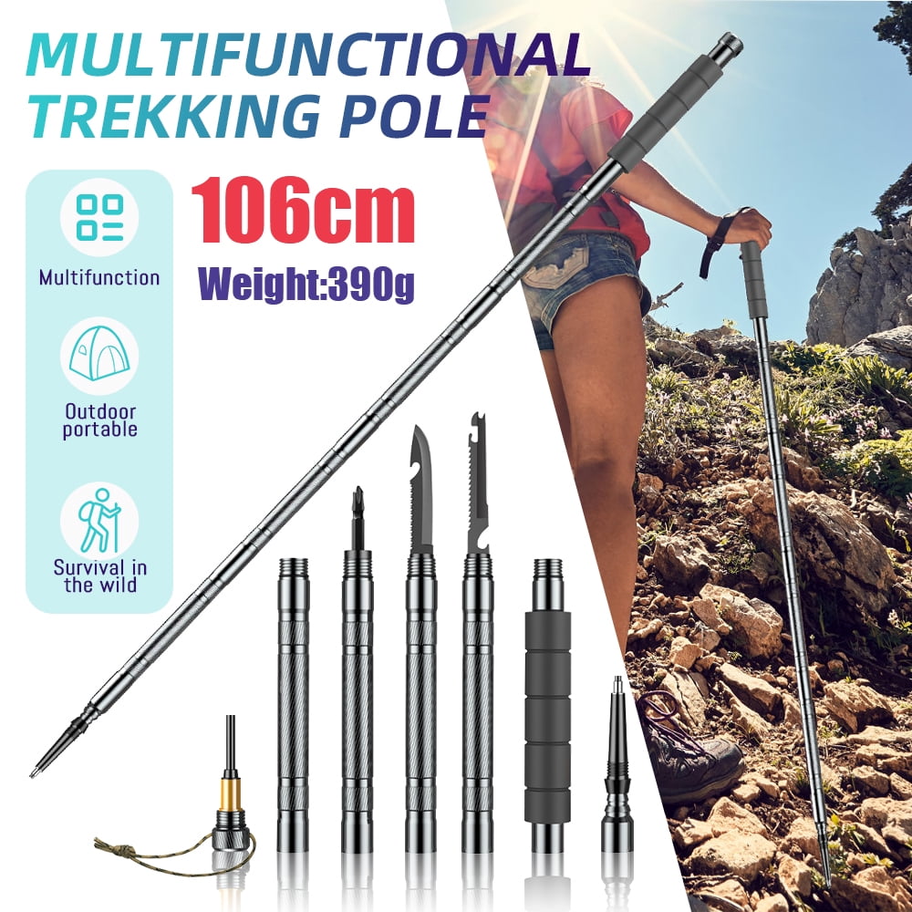 Welan Collapsible Trekking Poles - Adjustable Multifunction Hiking ...