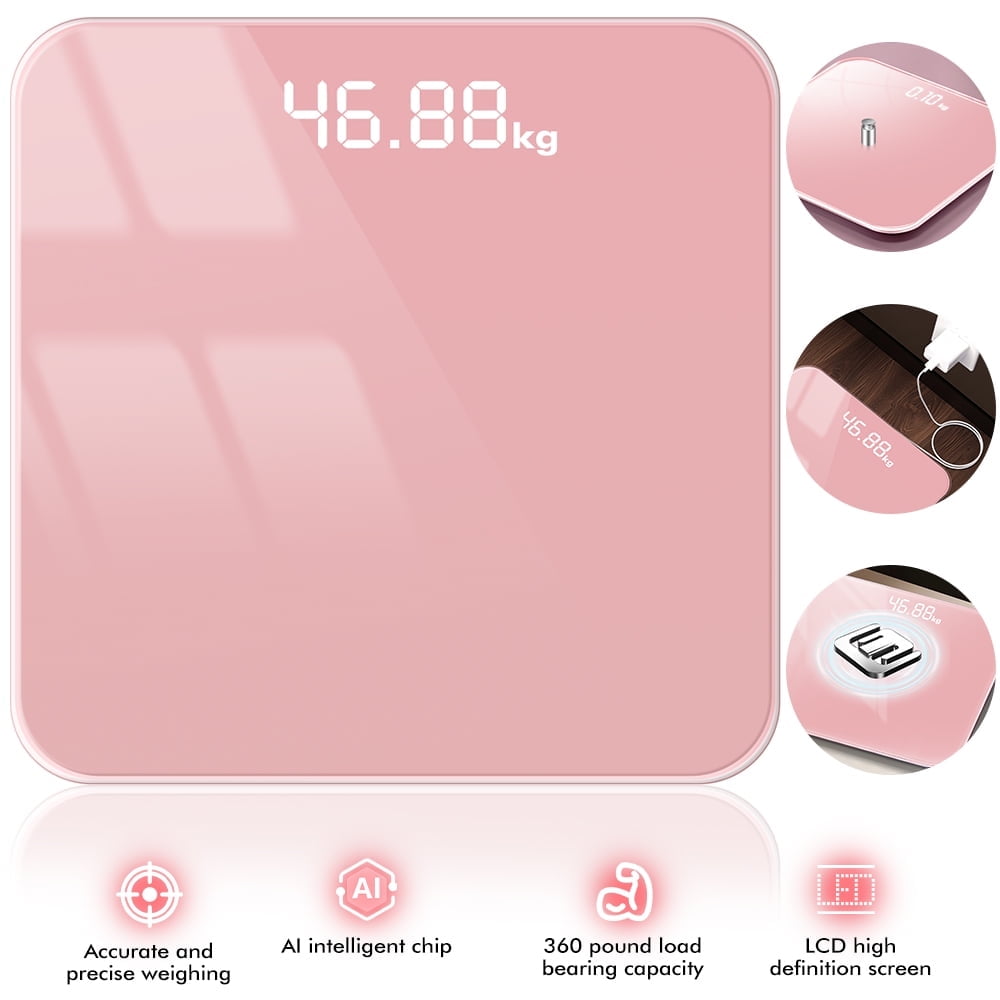 Welan Digital Bathroom Scale for Body Weight, Weighing Professional ,2*AAA Batteries Included ...