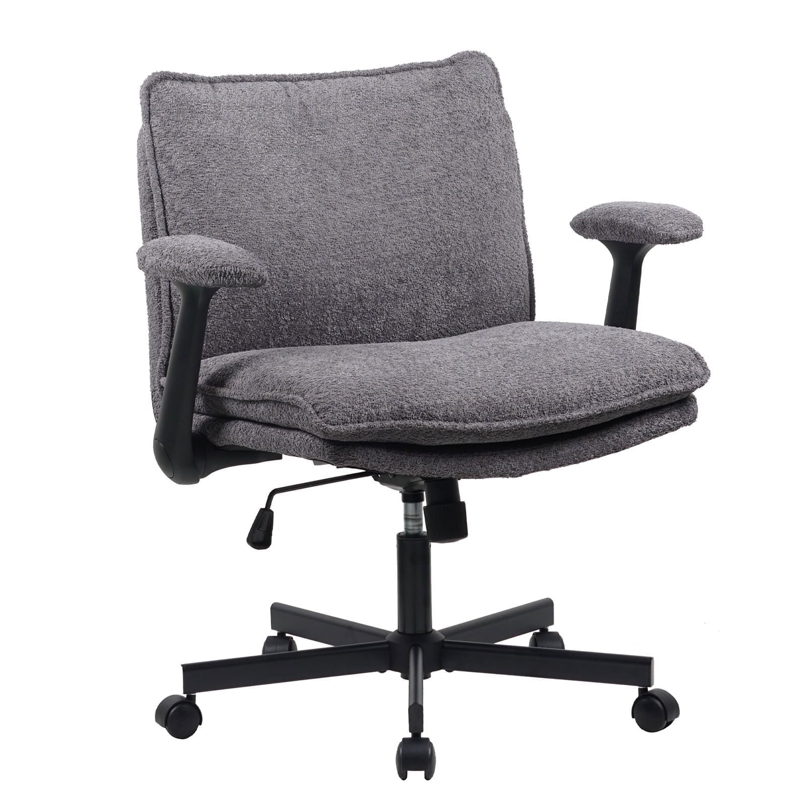 Welax Cross Legged Office Chair with Flip-up Arms, Criss Cross Desk ...