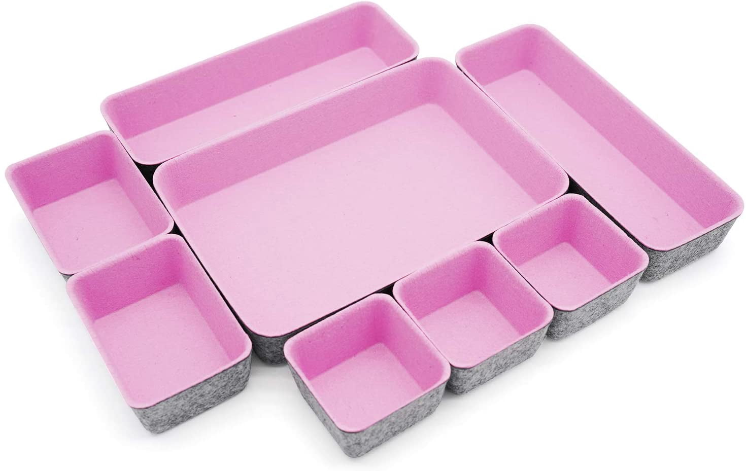 Welaxy Drawer organizers tray Felt storage bins office Desk Draw ...