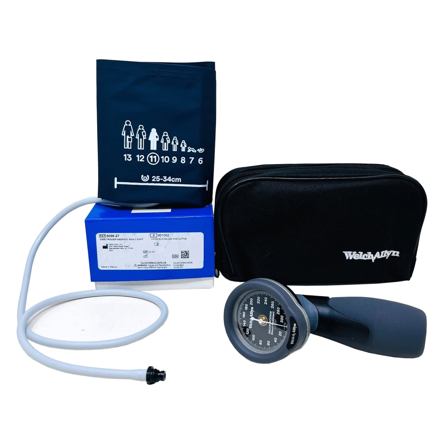 Welch Allyn 5098-27 DS66 Trigger Hand Aneroid with One Adult Cuff and ...