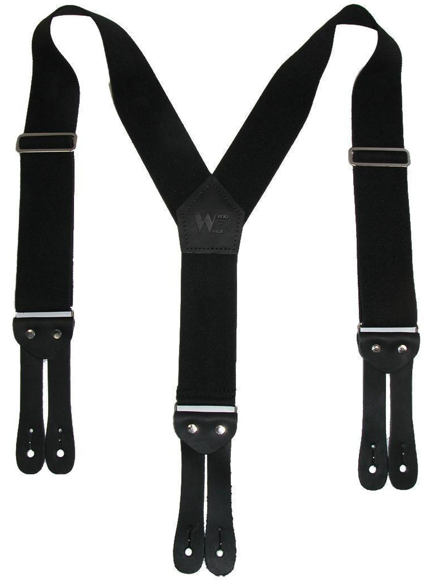Welch Elastic Button-End Y-Back 2 Inch Work Suspenders (Men Big & Tall ...