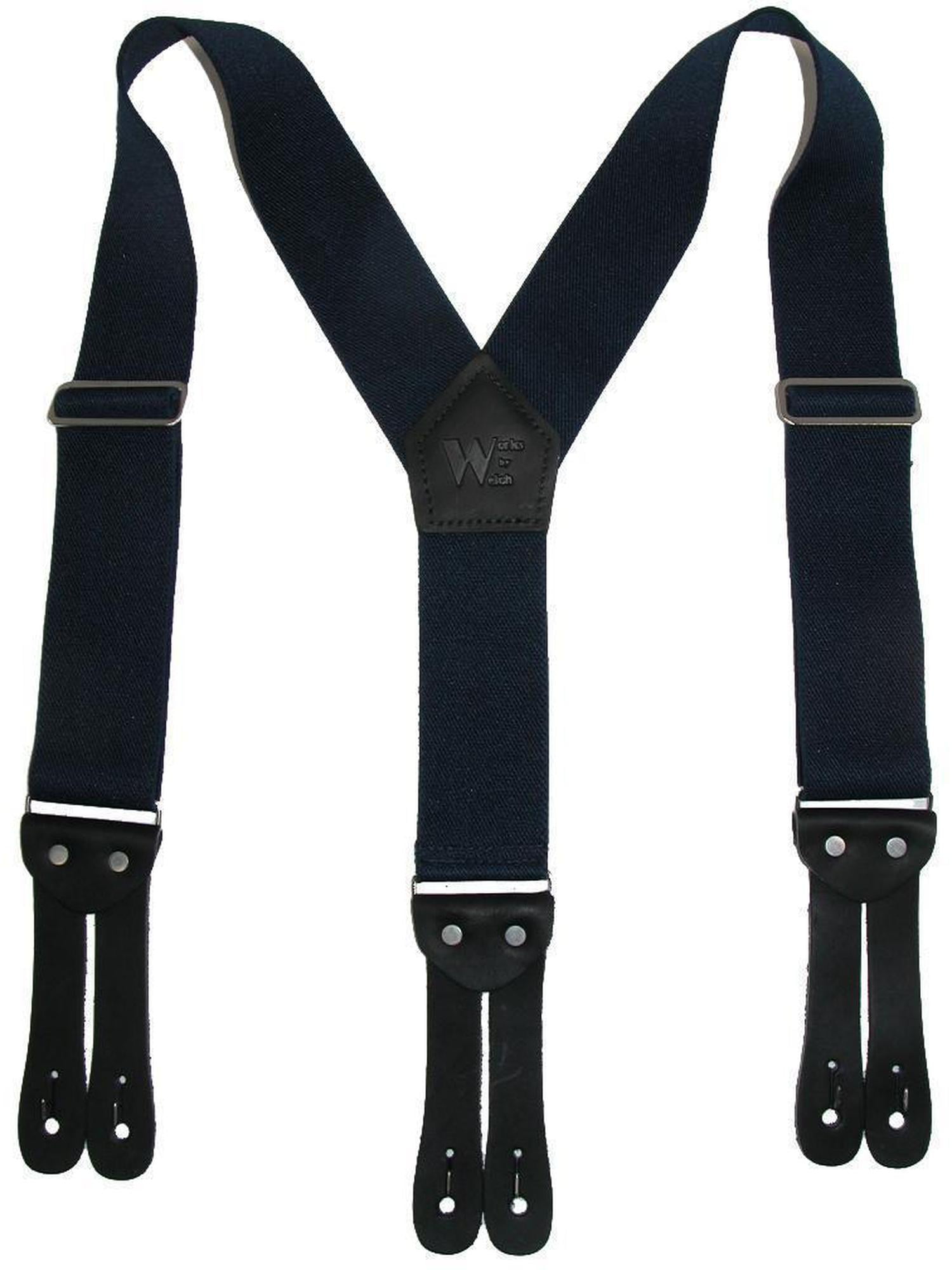Welch Elastic Button-End Y-Back 2 Inch Work Suspenders (Men Big & Tall ...
