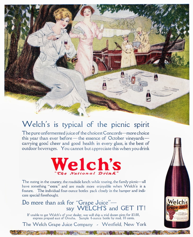 Welch'S Grape Juice, 1914. /Namerican Magazine Advertisement. Poster ...