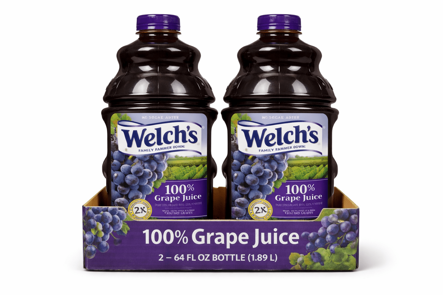 Welch's 100% Concord Grape Juice 64 oz Bottles 2 Pack Club Pack ...
