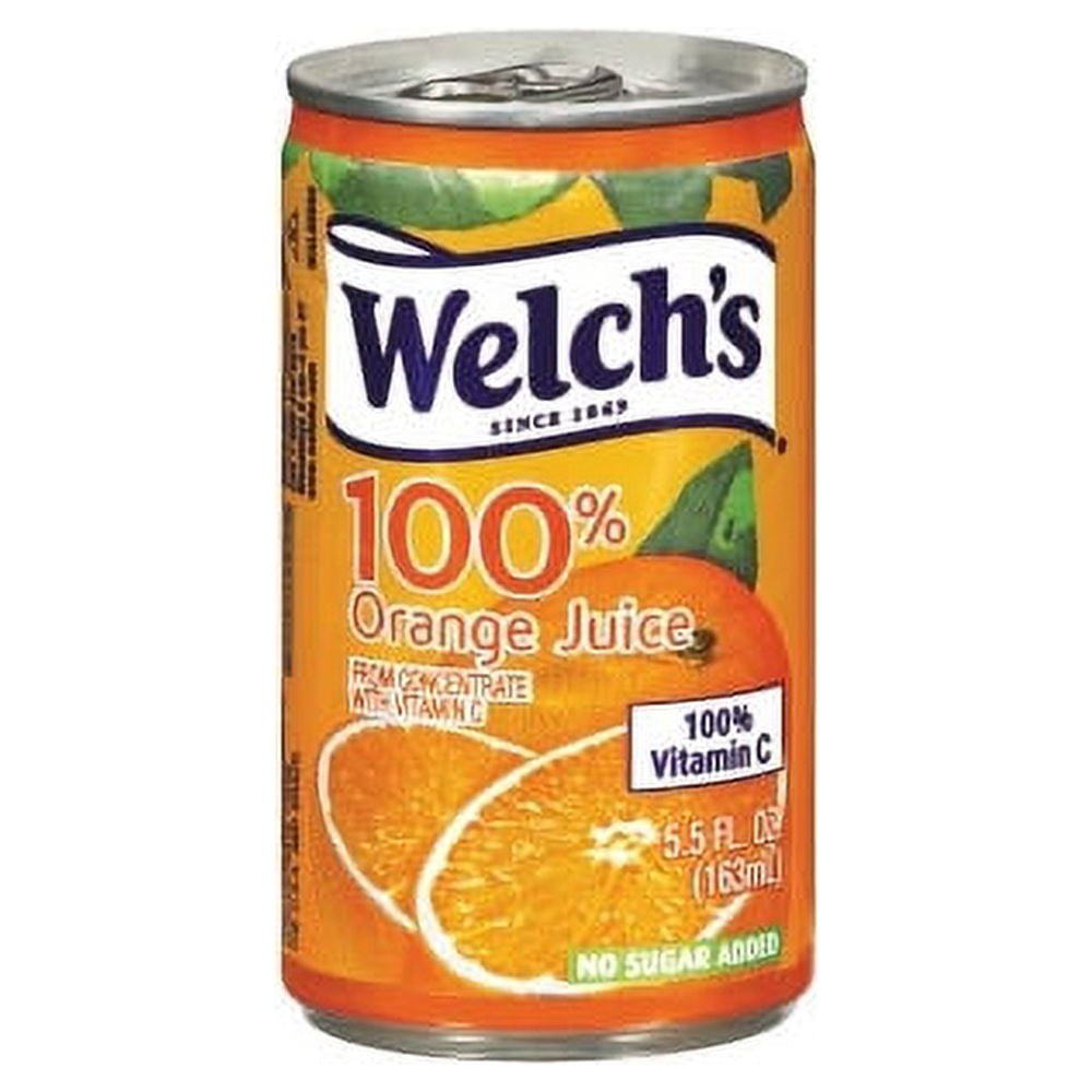 Welch's 100% Orange Juice Cans Ready-to-Drink - Orange Flavor - 5.50 fl ...