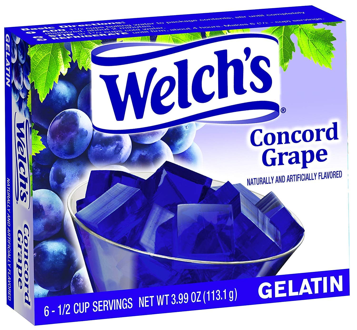 Welch's Concord Grape Gelatin, GGA1 3.99 Oz, Pack of 12 - Walmart.com