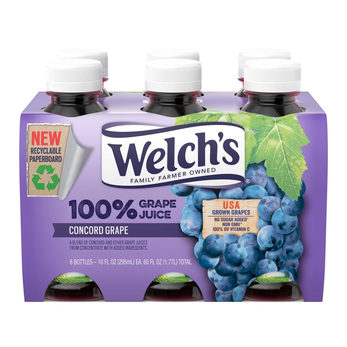Welch's Concord Grape Juice - 6pk/10 fl oz Bottles - Pack of 2 ...