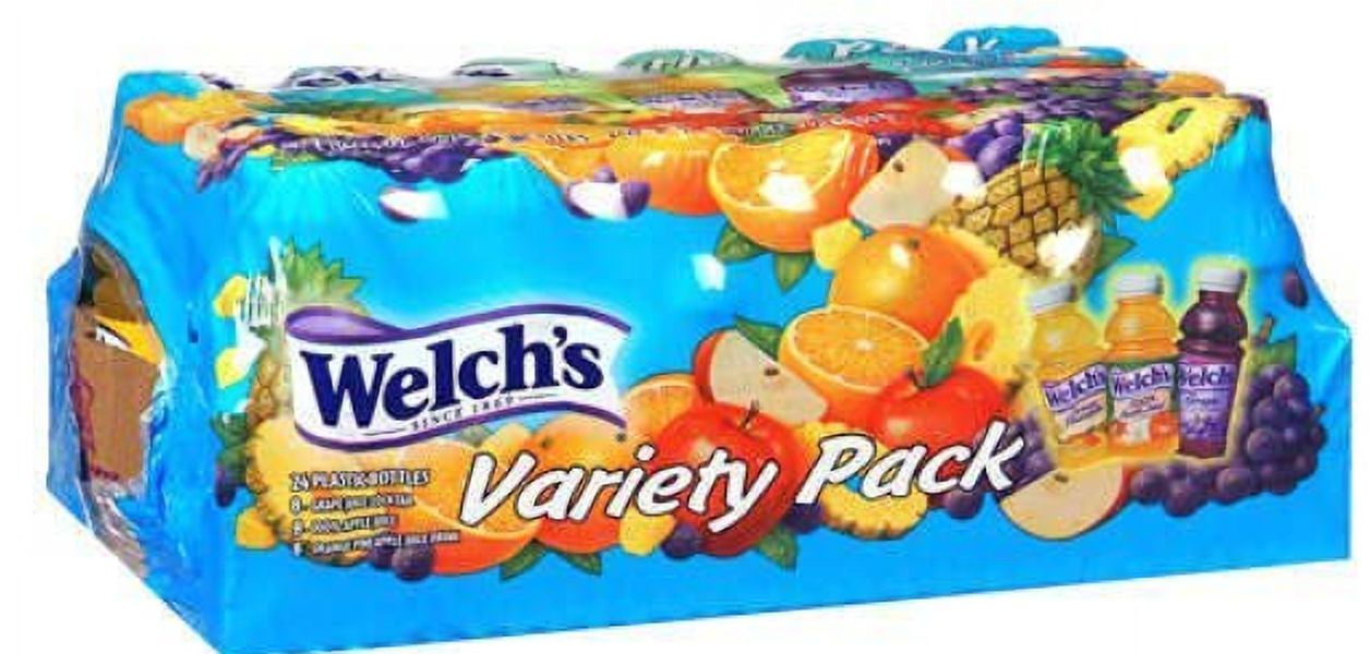 Welch's Drink Variety Pack, Apple, Grape, Orange Pineapple, 10-Ounce ...