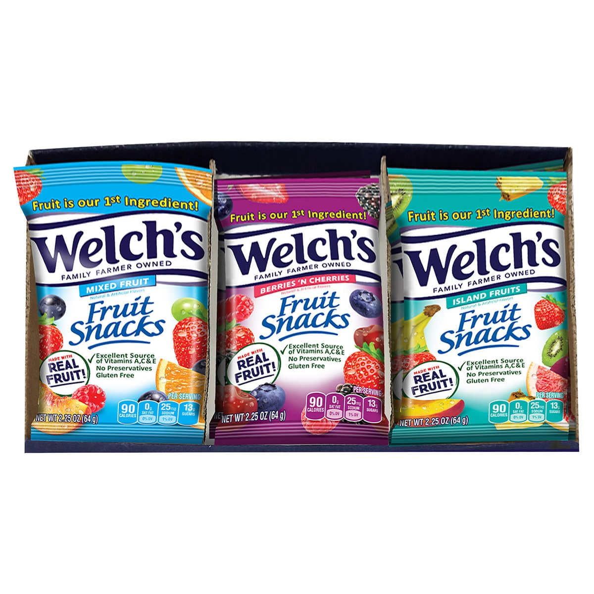 Welch's Fruit Snacks, Bulk Variety Pack with Mixed Fruit, Superfruit ...